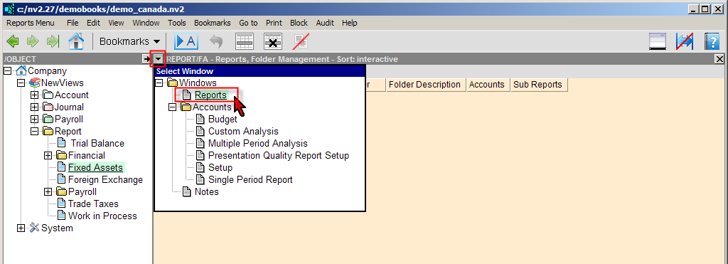 1.13.4.1 Common Uses of Sub-Folders - NewViews 2.36 Manual